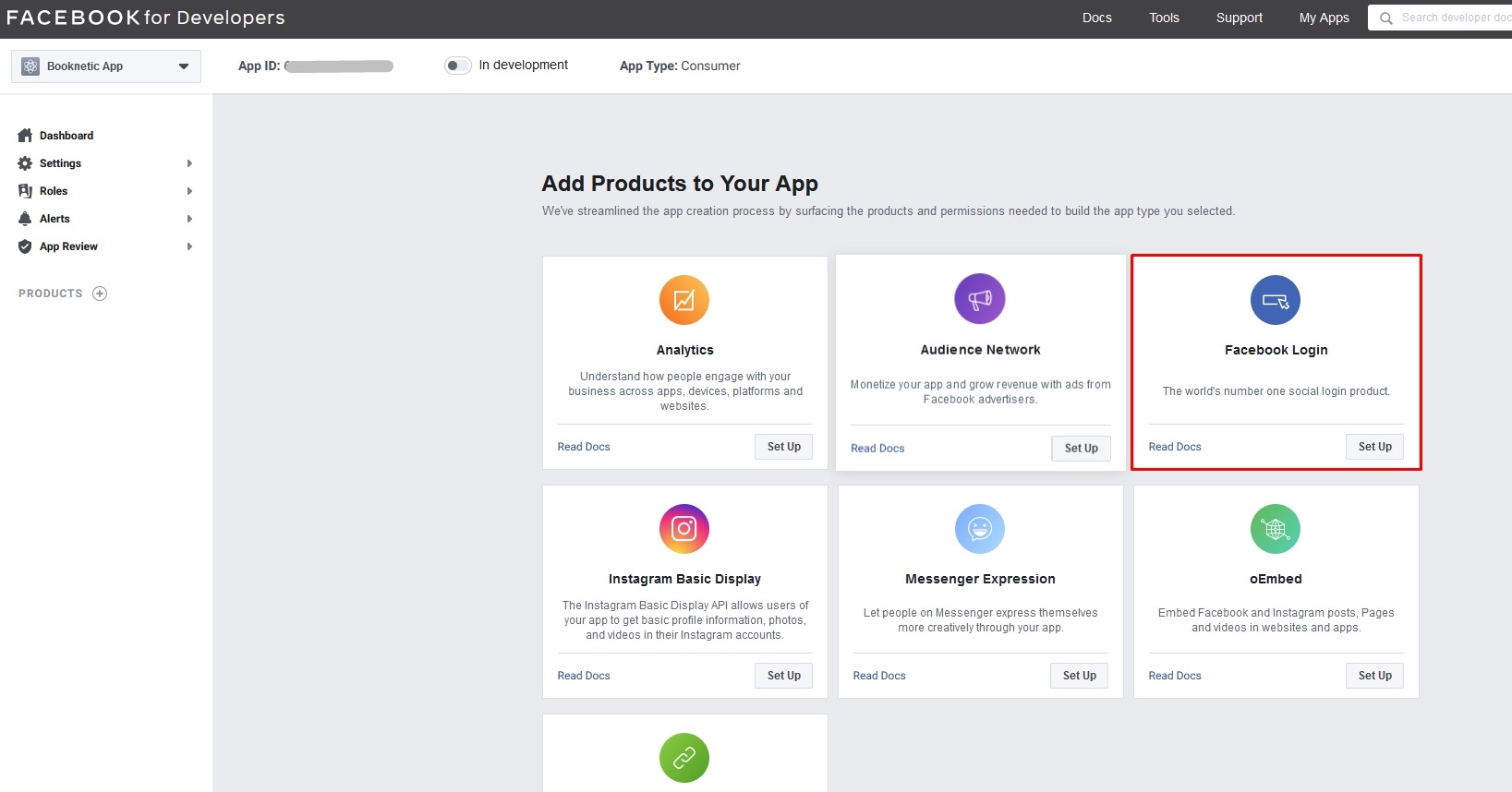 Continue with Facebook button