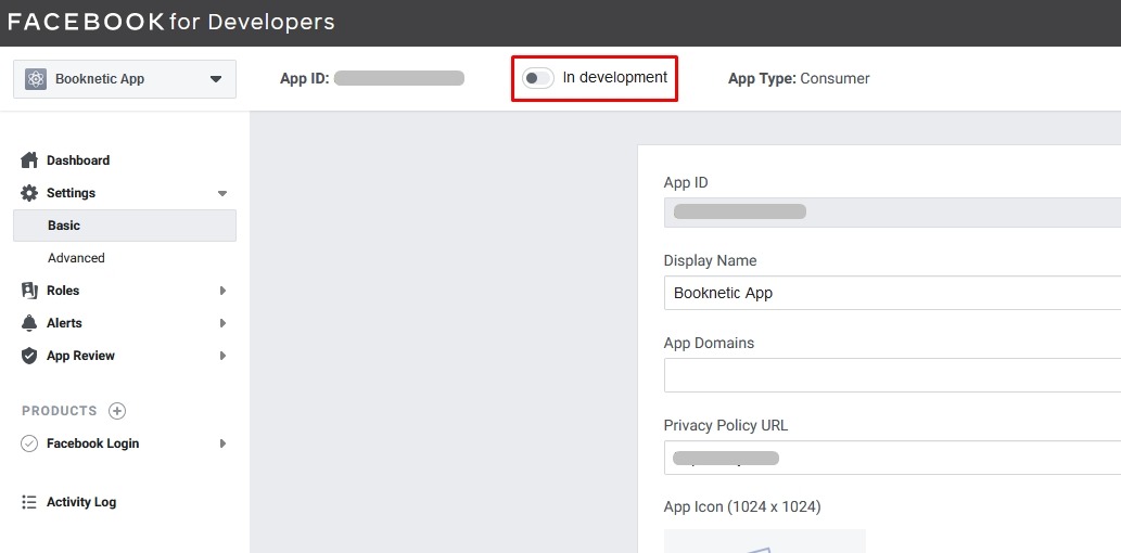 Continue with Facebook button