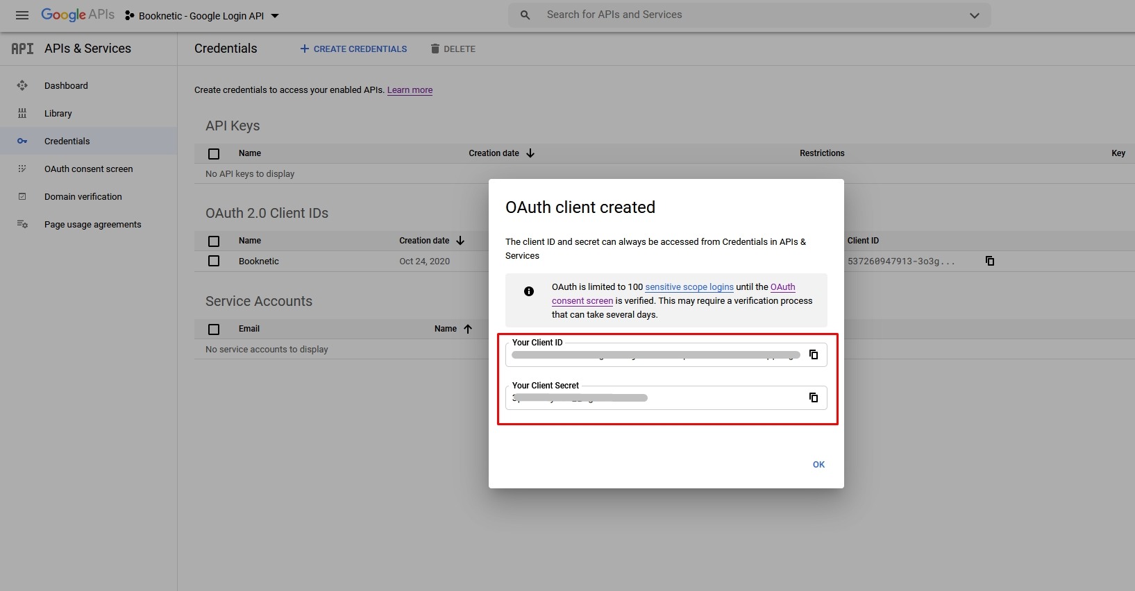 Continue with Google button
